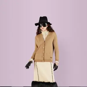 Gucci Gg Intarsia Knit Cardigan