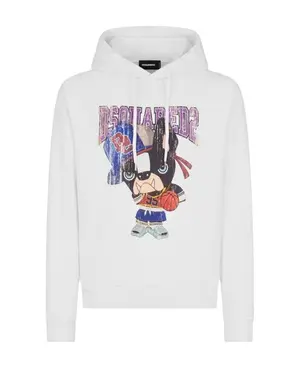 Dsquared2 Graphic-printed Drawstring Hoodie - White