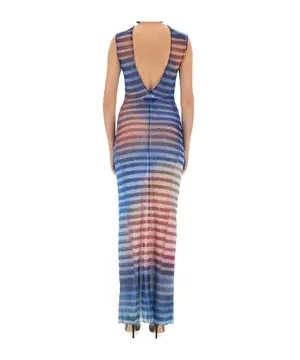 JEAN PAUL GAULTIER Sleeveless Printed Maxi Dress