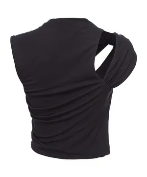 Pinko Asymmetric Ruched Cut-out Top