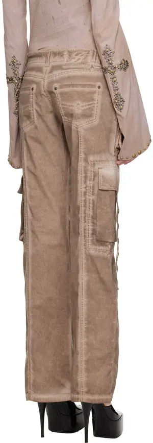 Blumarine Low-rise Cargo Trousers - Nude