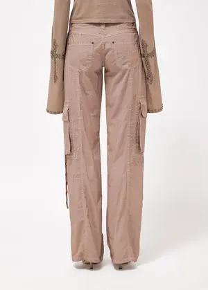 Blumarine Low-rise Cargo Trousers - Nude