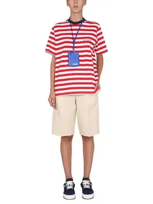 Sunnei Striped Crewneck T-shirt
