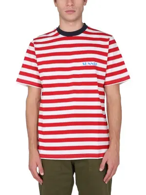 Sunnei Striped Crewneck T-shirt