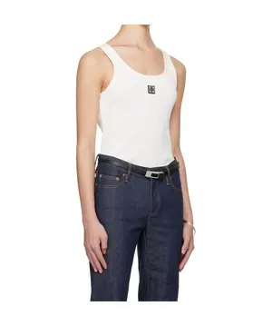 Tory Burch Scoop Neck Ribbed Tank Top