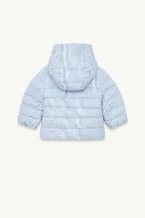 Moncler Haluk Seersucker Hooded Down Jacket