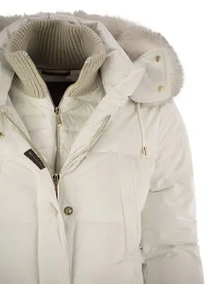 MOORER Long-sleeved Hooded Down Jacket