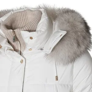 MOORER Long-sleeved Hooded Down Jacket