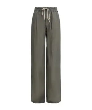 Rick Owens Dietrich Drawstring Wide Leg Pants - Black