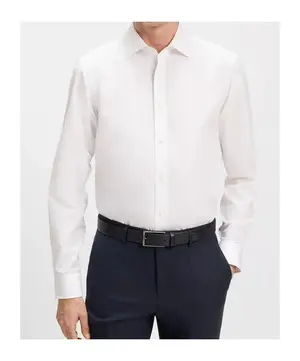 Hugo Boss Long-sleeved Button-up Shirt - White