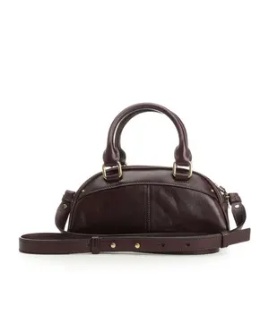 Chloé Small Bowling Bag - Bordeaux Red