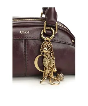 Chloé Small Bowling Bag - Bordeaux Red
