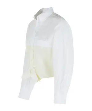 MAISON MARGIELA Mirrored Poplin Shirt - White And Beige