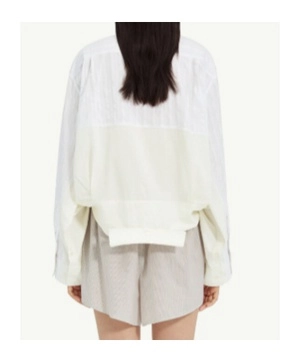 MAISON MARGIELA Mirrored Poplin Shirt - White And Beige
