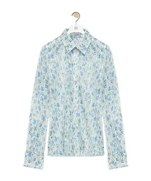 Loewe Satin Jersey Shirt With Lapel Collar