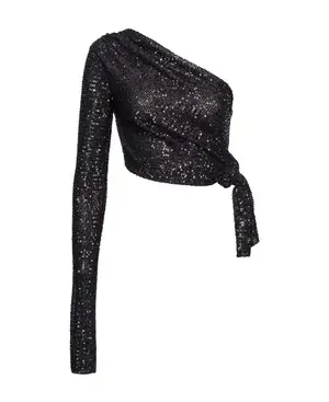 Pinko One-shoulder Sequin Embellished Top