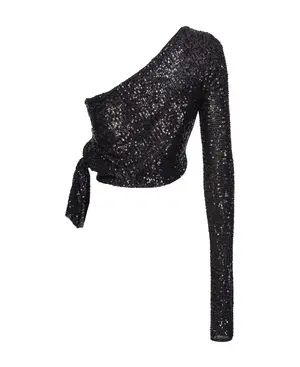 Pinko One-shoulder Sequin Embellished Top