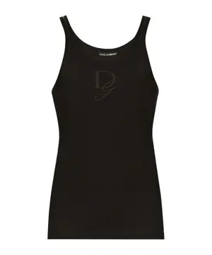 Dolce & Gabbana Dolce Gabbana Logo Embroidered Tank Top
