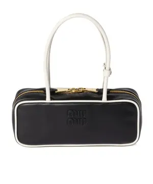Miu Miu Beau Zipped Tote Bag - Black/white