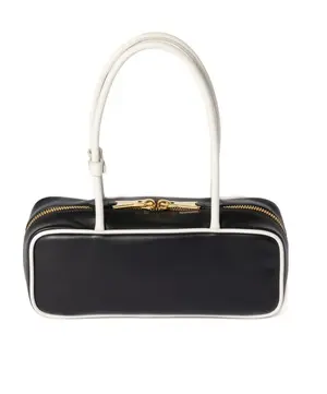 Miu Miu Beau Zipped Tote Bag - Black/white