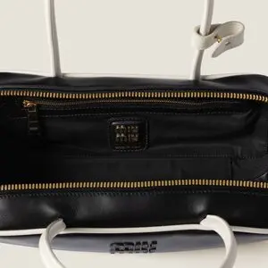 Miu Miu Beau Zipped Tote Bag - Black/white