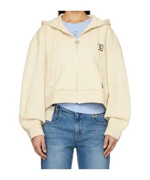 WOOYOUNGMI Zip-up Hoodie With Embroidered Patch