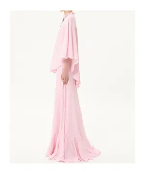 Valentino Garavani Embellished Bow Cape Dress