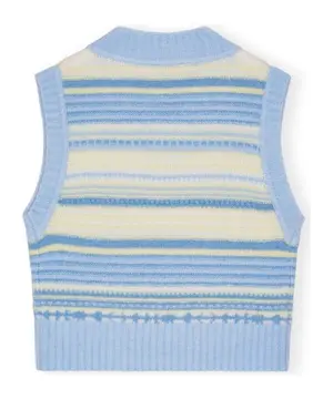 GANNI Striped Knit Vest