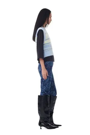 GANNI Striped Knit Vest