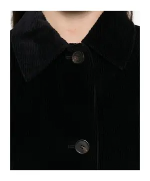 Max Mara Buttoned Corduroy Shirt - Black