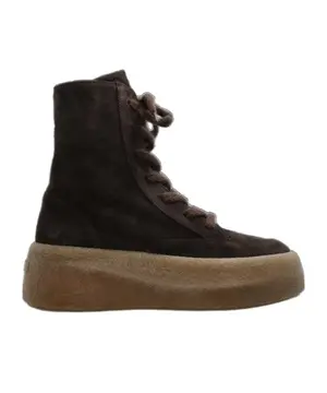 VIC MATIE Round Toe Lace-up Ankle Boots