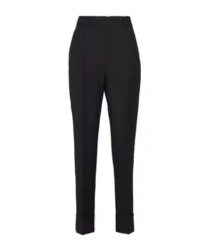 Prada Pleated Tailored Trousers - Black