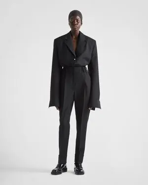 Prada Pleated Tailored Trousers - Black