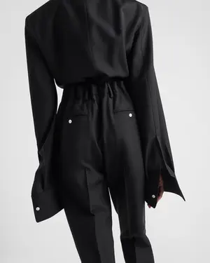 Prada Pleated Tailored Trousers - Black