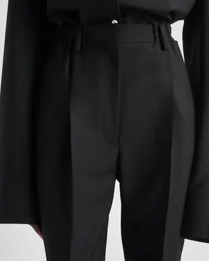 Prada Pleated Tailored Trousers - Black