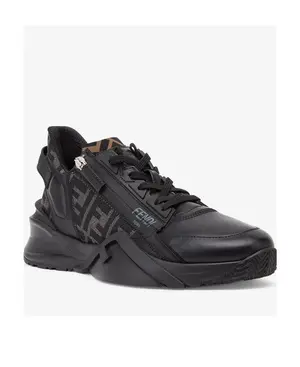 Fendi Flow Lace-up Sneakers - Black