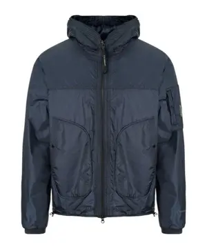 C.P. COMPANY Hooded Zip-up Casual Jacket - Blue