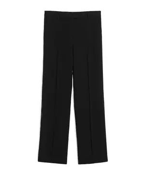 TOTEME Straight Leg Pants With Slit Cuffs