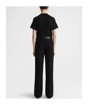 TOTEME Straight Leg Pants With Slit Cuffs