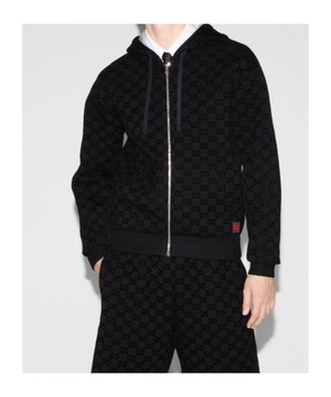 Gucci Monogrammed Zip-up Hoodie
