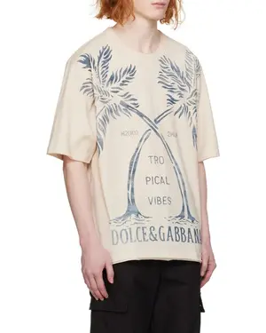 Dolce & Gabbana Dolce Gabbana Banana Tree Printed Short-sleeved T-shirt