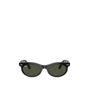 Ray-ban Wayfarer Oval Sunglasses - Polished Black