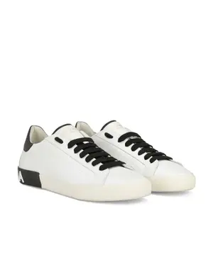 Dolce & Gabbana Portofino Lace-up Sneakers - White