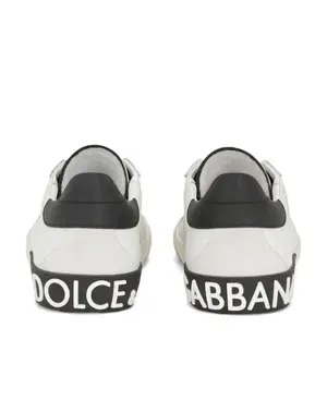 Dolce & Gabbana Portofino Lace-up Sneakers - White