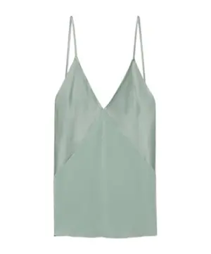 FORTE_FORTE Satin Spaghetti Strap Top - Lichene