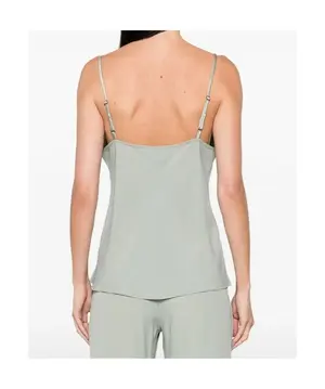 FORTE_FORTE Satin Spaghetti Strap Top - Lichene