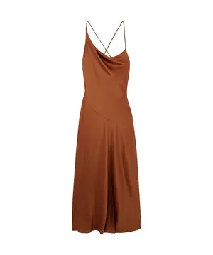 Polo Ralph Lauren Cowl Neck Spaghetti Strap Dress With Back Tie