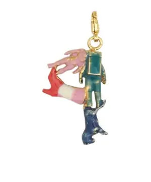 Marni Alphabet "p" Pendant With Enamel Motifs - Multi-color