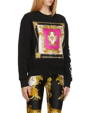 Versace Logo Print Crewneck Sweatshirt