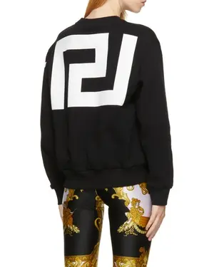 Versace Logo Print Crewneck Sweatshirt